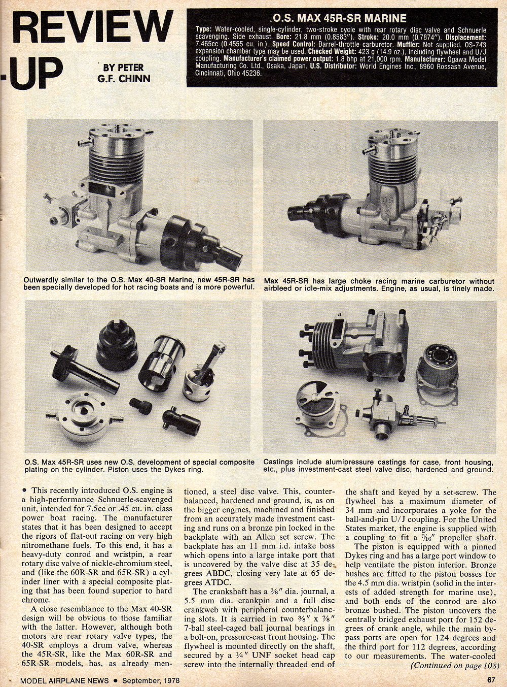 OS Max 45R-SR Marine (1978)